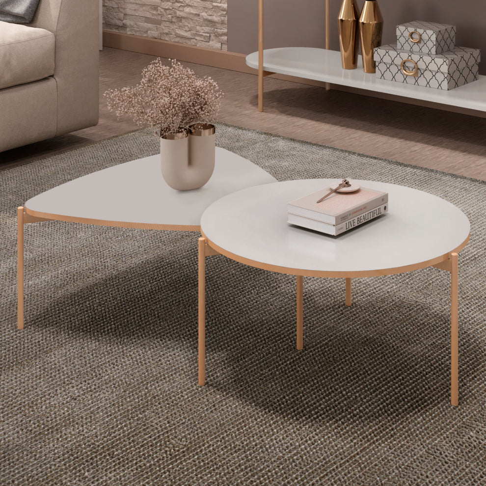 Isabella Off White Coffee Table Set – Khemlani Mart